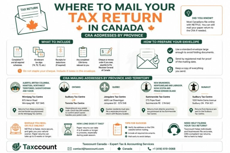 Where to Mail Your Tax Return in Canada | CRA Addresses by Province